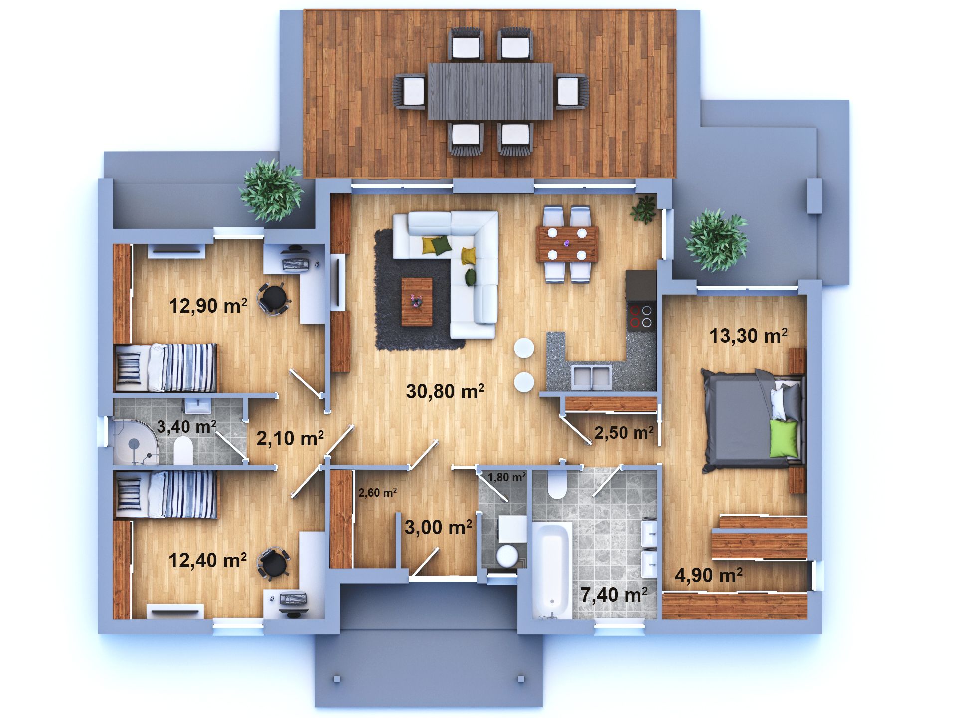 PŮDORYS - DŮM NA KLÍČ 38 - Zděný dům na klíč 38 - Dřevostavba na klíč ...